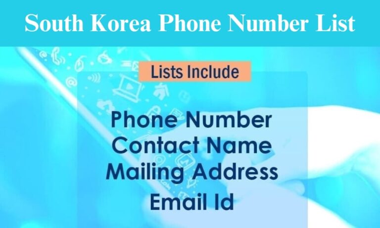 South Korea Mobile Phone Numbers Database | Brother Cell Phone List